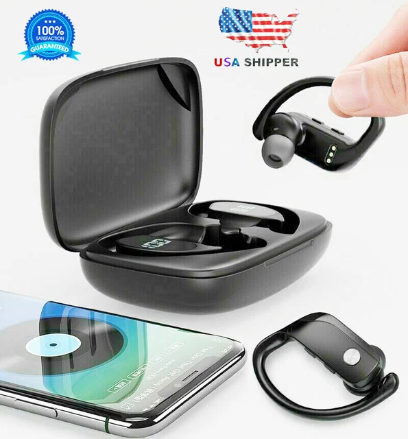 BLUETOOTH 5.0 TRUE Wireless Earbuds With Mic Headphones Earhook Sport ...