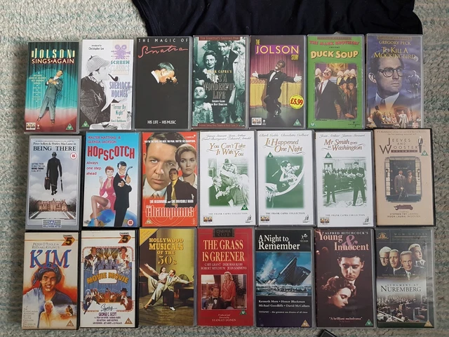 21 VHS VIDEO Bundle, Classic Films, jolson, sinatra etc £18.00 ...