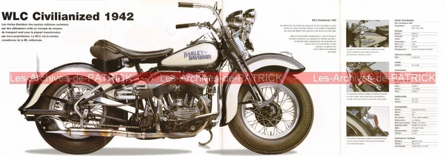 HARLEY DAVIDSON WLC 750 Civilianized 1942 Fiche Moto 000490 EUR 12,99 ...