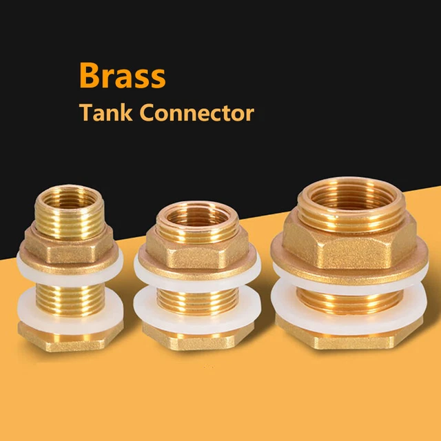 3/4& TO 2& Male Thread Brass Water Tank Connector Bulkhead Fitting ...