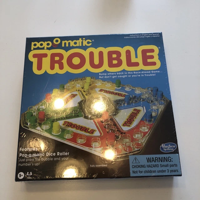 CLASSIC TROUBLE BOARD Game Hasbro Winning Moves Games Pop-o-matic ...