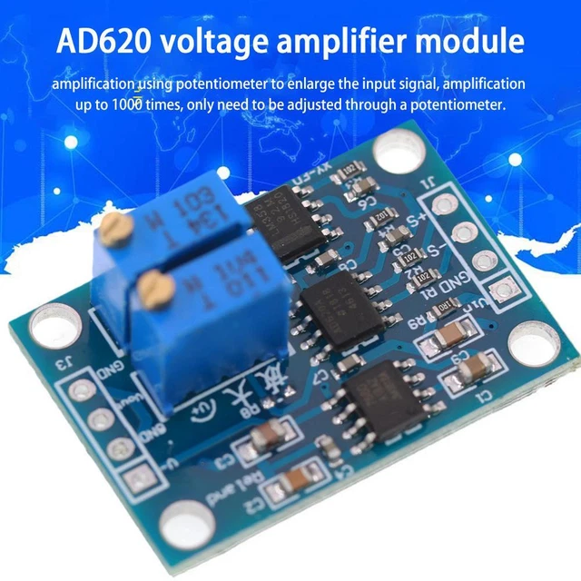 AD620 MICROVOLT MV Voltage Amplifier Signal Instrumentation Module ...