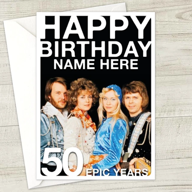 ABBA PERSONALISED BIRTHDAY Card - personalized agnetha bjorn benny anni ...