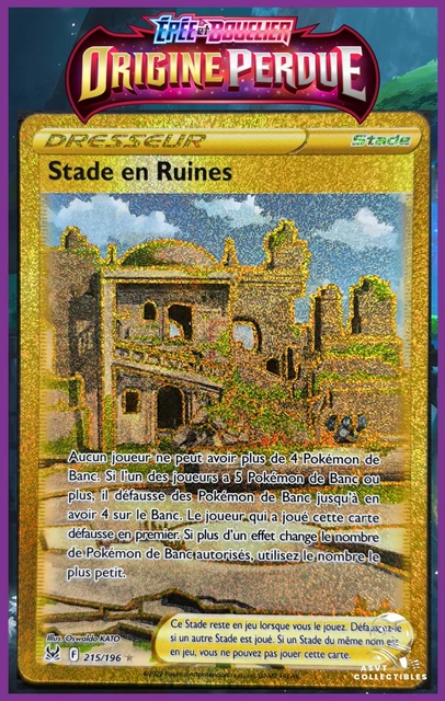 CARTE POKÉMON STADE En Ruines 215/196 Gold EB11 Origine Perdue Epee Et ...