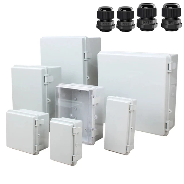 WATERPROOF JUNCTION BOX Plastic Electrical Project Enclosure w/ NPT ...