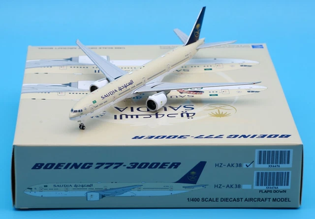 JC WINGS 1:400 Saudi Arabian Boeing B777-300ER Diecast Aircraft Model ...