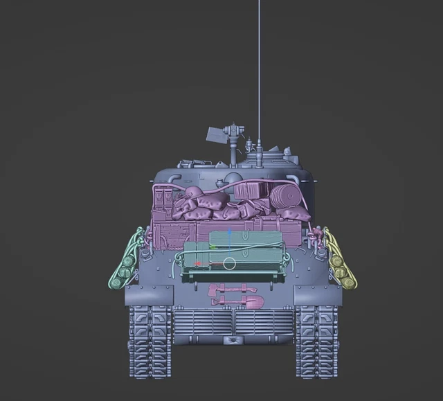 3D PRINT 16K 1/35 WW2 US M4A3 Sherman Vehicle Equipment Parts (2) Ultra ...