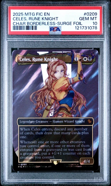 2025 MTG FINAL Fantasy Commander Borderless-Surge Foil Celes Rune ...