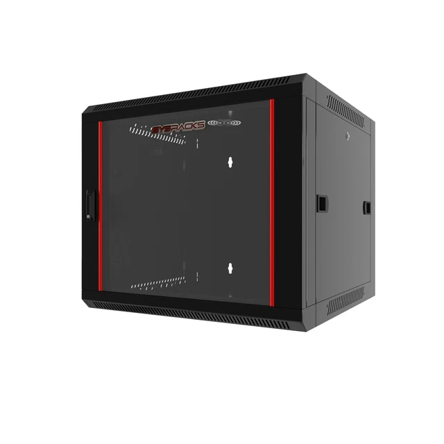 9U WALL MOUNT Server Rack Network Cabinet Locking Glass Door Av Data ...