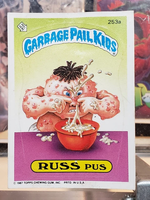 TOPPS ORIGINAL GPK Garbage Pail Kids 253a RUSS PUS. Arrière puzzle d ...
