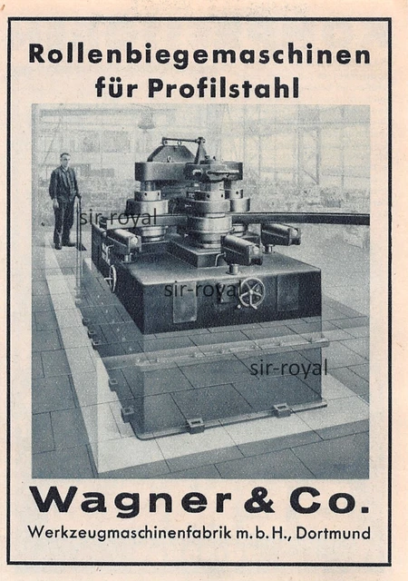 WAGNER & CO Werkzeugmaschinen-Fabrik - Dortmund - 1938 - Werbung ...