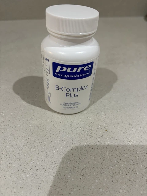 PURE ENCAPSULATIONS VITAMIN B-Complex Plus w/ active folate, 60 caps ...