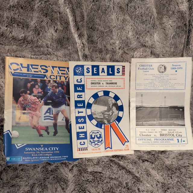 3 CHESTER FC Vintage Football Programmes (69, 79, 92) £1.00 - PicClick UK