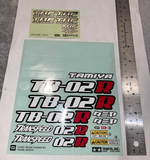 TAMIYA TB02R / TRF Partial Decal (TT01/TL01/TB02/TA04/TA05/TA06/M05/M03) £4.78 - PicClick UK