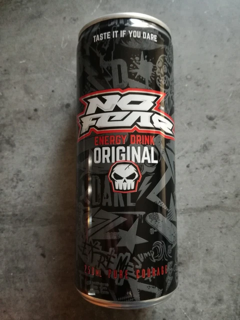 1 ENERGY DRINK Can No Fear Original Full 250ml Can England Nofear Head ...