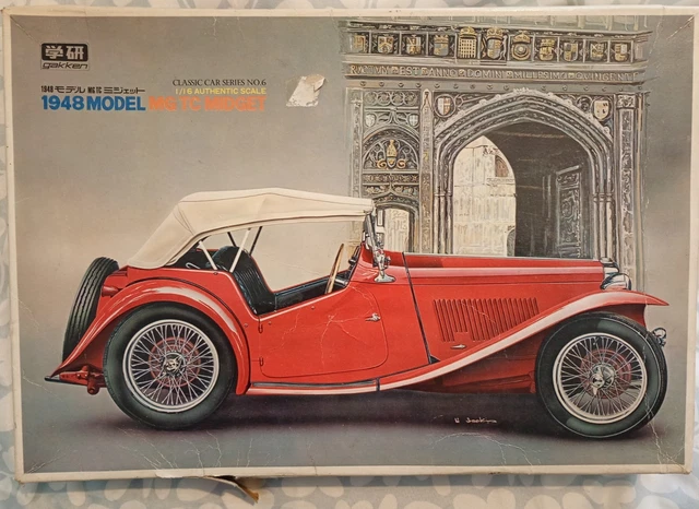 MG MIDGET 1948 Model Kit 1/16th Scale.Made By Gakken,Very Rare Kit ...