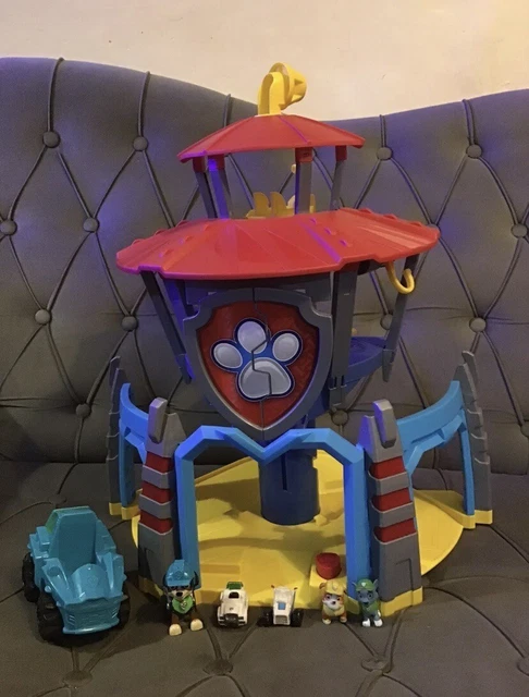 PAW PATROL DINO Rescue HQ Tower Extendable With Sounds Rex & Vehicle ...