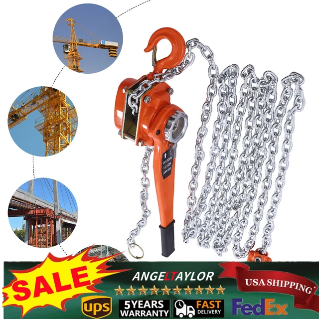 LEVER BLOCK CHAIN Hoist Ratchet Type Come Along Puller 20 FT Lifter 1.5 ...