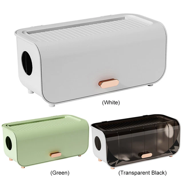 DESKTOP LINE STORAGE Case Cable Management Box Power Strip Storage Box ...
