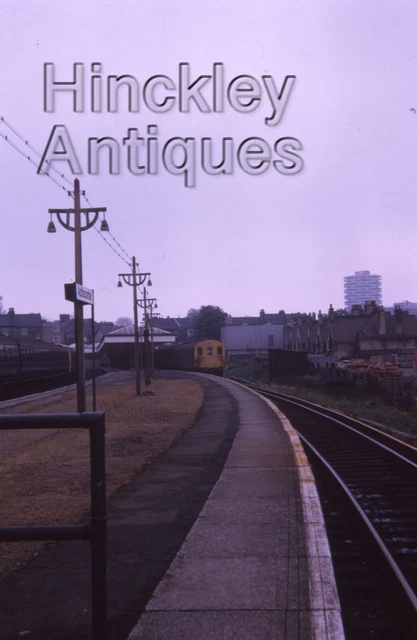 35MM SLIDE BRITISH Railways Scene View Addiscombe Station From Signal ...