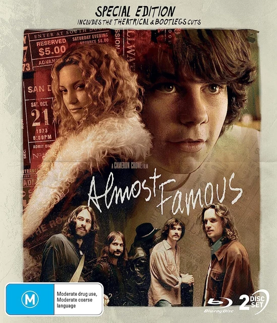 ALMOST FAMOUS (BLU-RAY) Billy Crudup Frances McDormand Kate Hudson ...