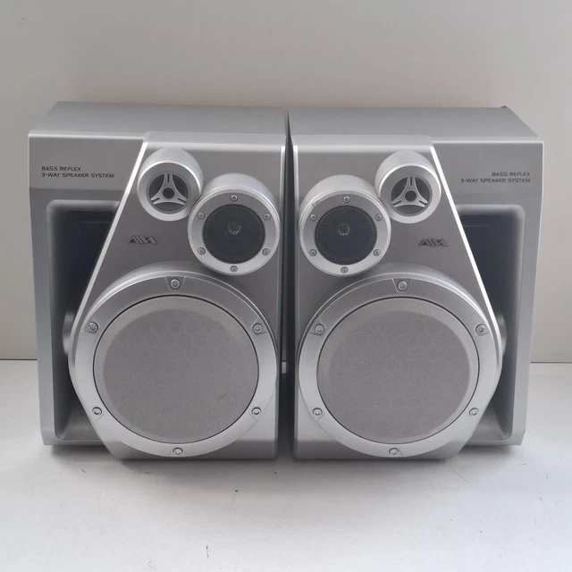 AIWA SX-JN1 BASS Reflex 3-Way Speaker System - 6ohms 15w - 32x24x23cm £30.00 - PicClick UK