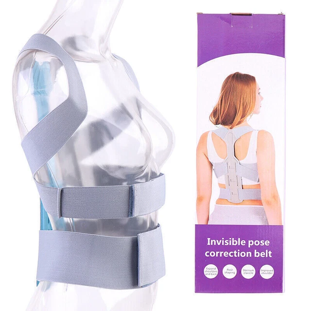 INVISIBLE CHEST POSTURE Corrector Scoliosis Back Brace Spine Belt ...