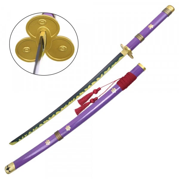 ONE PIECE RORONOA Zoro Enma Katana Viola Replica Da Collezione Ed ...