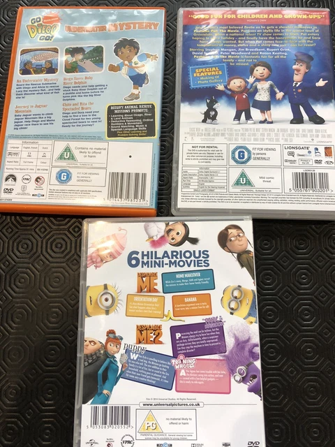 KIDS DVD BUNDLE - Diego/Postman Pat/ Despicable Me Rated PG/U $2.70 ...