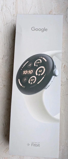 GOOGLE PIXEL WATCH 3 45mm 4G LTE Sportarmband Silber Porcelain ...