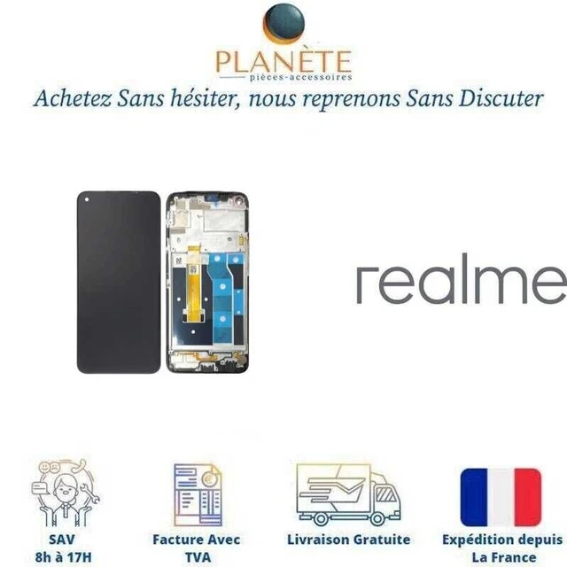 ORIGINAL ECRAN LCD et Vitre tactile Noir Avec Châssis Pour Realme 6s 4903760 EUR 89,99 - PicClick FR