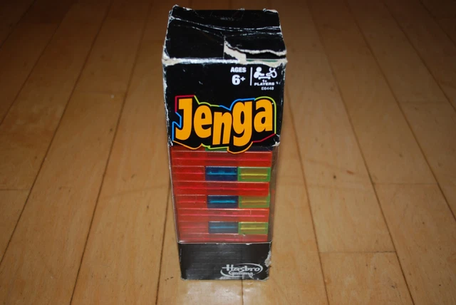 HASBRO JENGA NEON Pop Building Blocks Tumbling Tower Game E6448 £42.56 ...