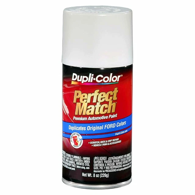 DUPLI-COLOR PERFECT MATCH Spray Ford Performance White WB/WP/WT/YA 8 oz ...