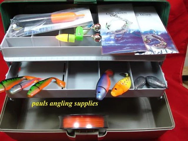 SURF / BOAT Fishing Tackle Box Rigs Lures Weights Hooks Float shads ...