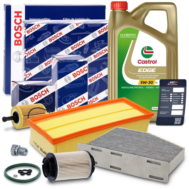 BOSCH KIT RÉVISION + 5L Castrol 5W-30 Ll Pour Skoda Octavia 1Z 1.9 2.0 ...
