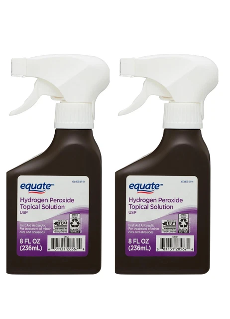 EQUATE 3% HYDROGEN Peroxide Topical Solution Antiseptic Spray, 8 fl oz ...