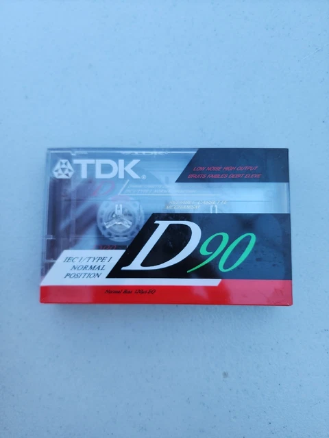 TDK D90 HIGH Output IEC I Type I 90 Minute - Factory Sealed CS6 $4.00 ...