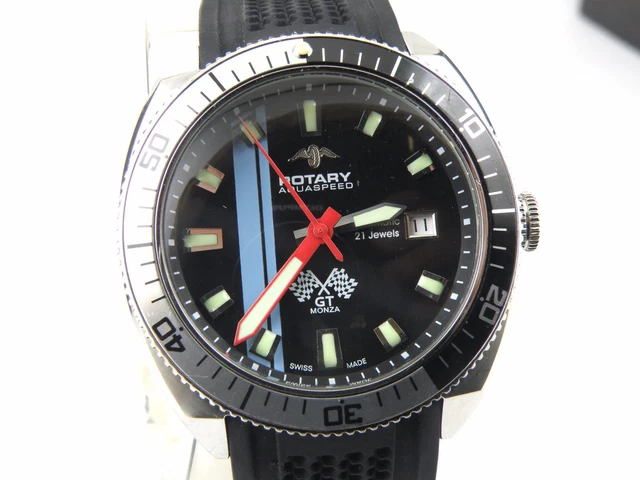 ROTARY MENS GT Monza Swiss Automatic Sapphire Aquaspeed Watch - 100m £ ...