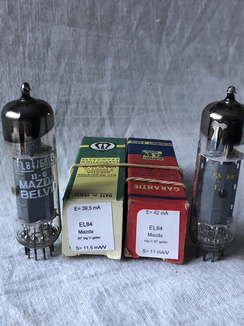 EL84 6BQ5 MAZDA matched pair Vacuum Tube, lampe, Röhre, Valve. Used EUR 69,90 - PicClick FR