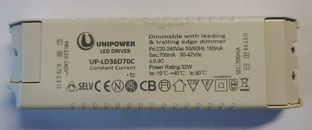 ERSATZTRANFORMATOR FÜR UNIONPOWER UP-LD36D70C Trafo Netzteil LED-Driver ...