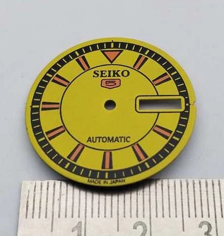 USED SEIKO-7005 REPAINTED 28.5MM dial Key @ 4 For Replacement Work Dl ...