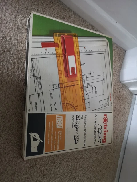 ROTRING RAPID DRAWING Board Boxed Technical Drawing Drafting Locking ...