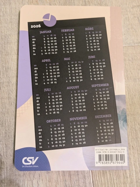 CHRISTLICHER KALENDER 2026 TIME KEEPER. NEU! EUR 2,00 - PicClick DE