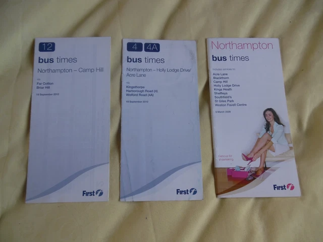 FIRST BUS BUS timetables Northampton area plus map £1.13 - PicClick UK