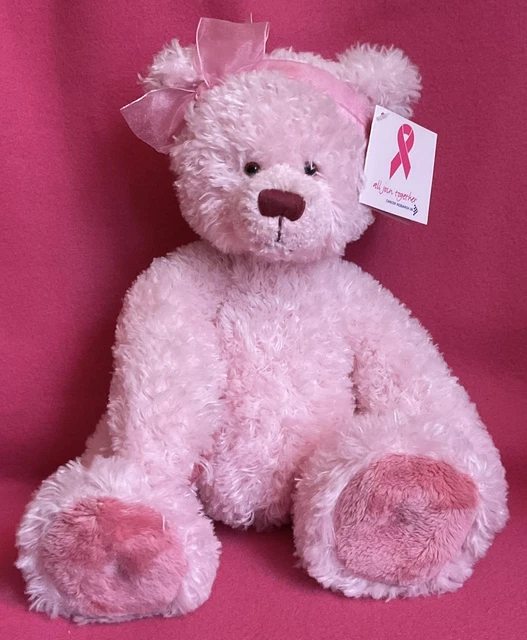 RUSS RIKEY AUSTIN Jilly Teddy Bear Pink Cancer Soft Plush Toy 10-13 ...