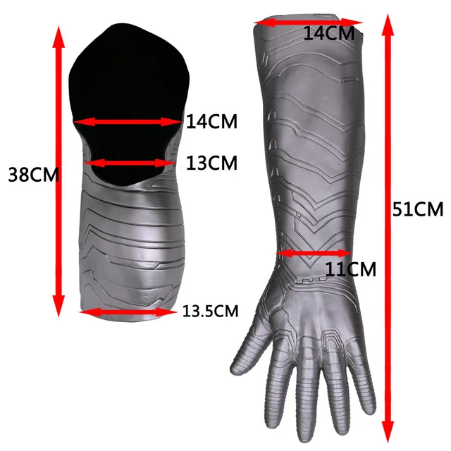 COSPLAY CIVIL WAR Winter Soldier Bucky Barnes Armor Arm Halloween Adult ...