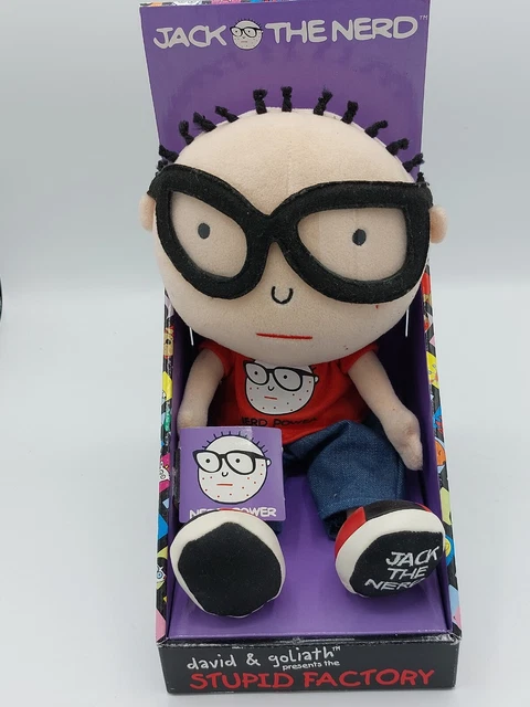 DAVID & GOLIATH Doll Stupid Factory Jack the Nerd Cartoon Funny Plush ...