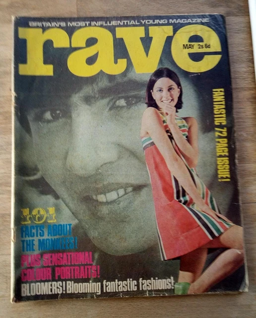 RAVE MAGAZINE FROM 1967 - The Monkees, Beatles, Steve Winwood, bloomers ...