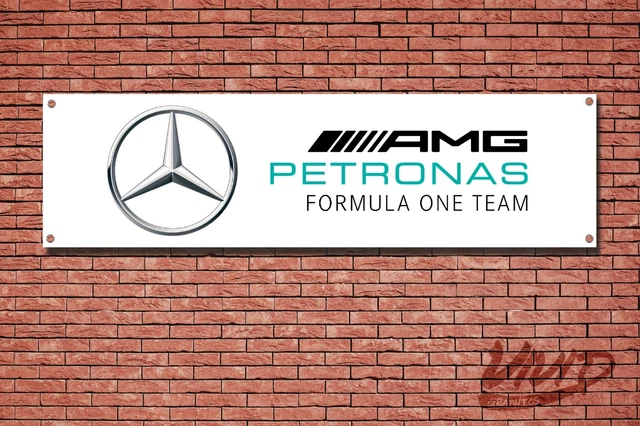 MERCEDES BENZ AMG F1 Petronas Formula 1 Team Banner Garage Workshop PVC ...