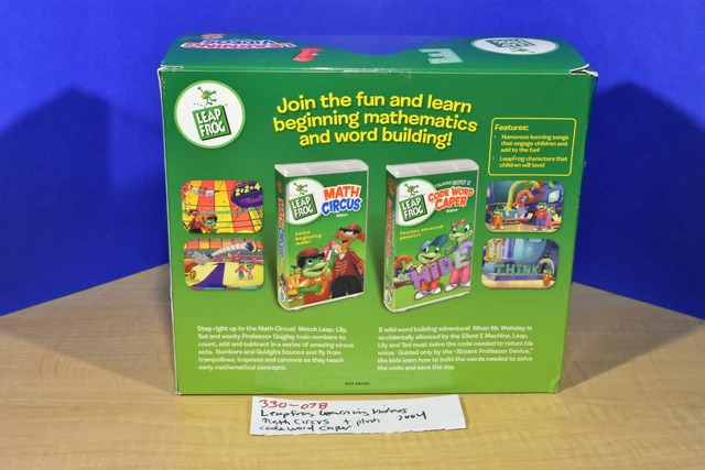 LEAPFROG LEARNING VHS Videos 2004 Math Circus/Code Word Caper Gift Set ...